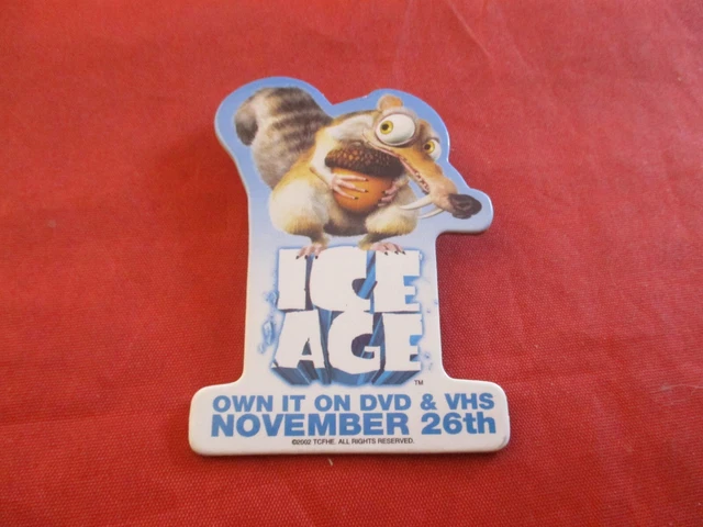 ICE AGE MOVIE DVD Video VHS Release Promo Pin Button Pinback Scrat ...