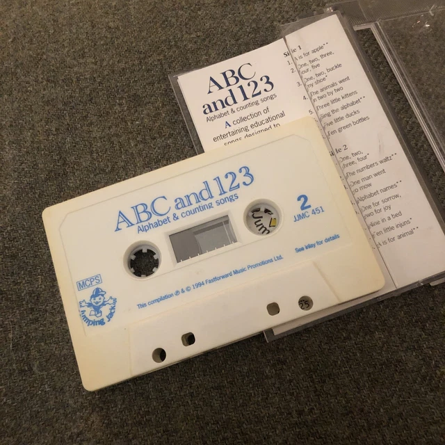 ABC AND 123 Cassette Tape Alphabet And Counting Songs £5.99 - PicClick UK