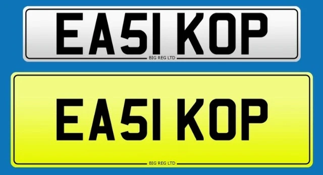 EASY KOP LIVERPOOL Lfc Reds Scouse Ea51 Kop Private Registration Number ...