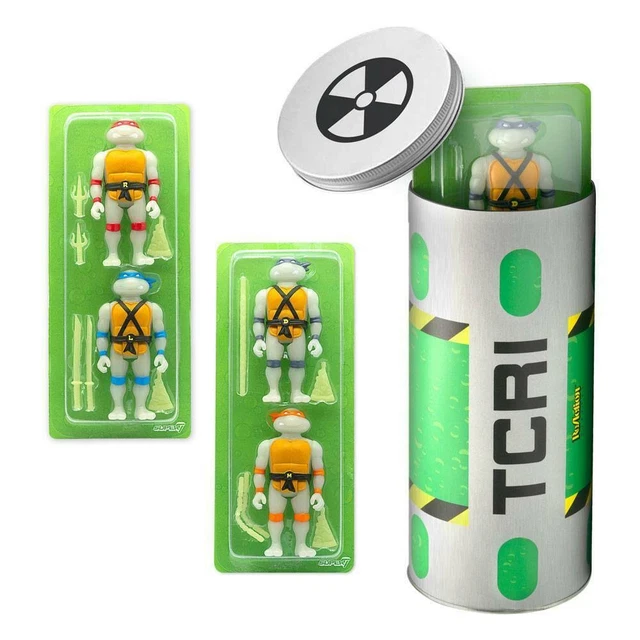 TEENAGE MUTANT NINJA Turtles Reacción 4er Rezumar Bote Gitd Sdcc Super7 ...