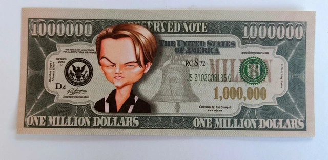 REPLICA USA US Fake 1 Million Dollar Bill Banknote Celebrity Gospel 1/ ...