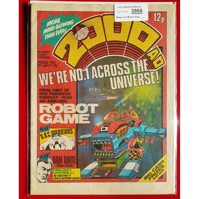2000AD PROG 122 Judge Dredd ABC Warriors Comic Book 21 7 79 UK 1979 ...