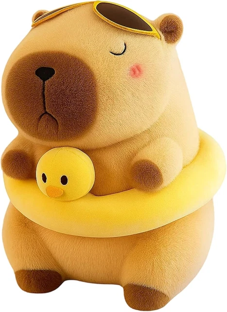 1PCS CAPYBARA PLUSH Doll, Swimming Circle Capybara Plush Toy, Cute ...