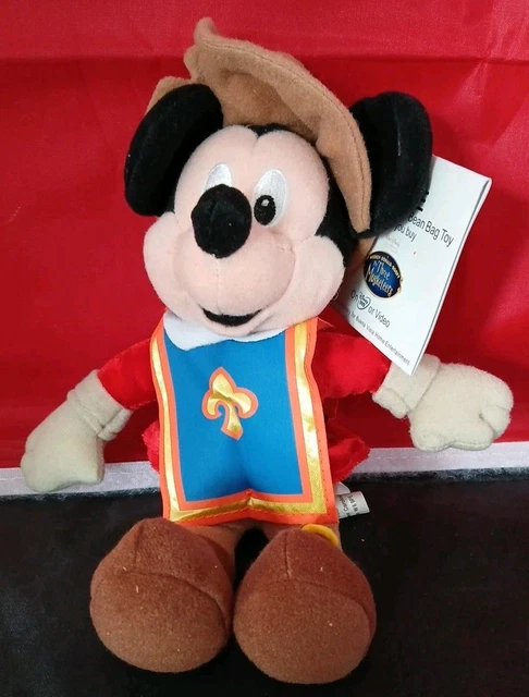 WALT DISNEY MICKEY Mouse Three Musketeers 11" Plush Toy Buena Vista £12 ...