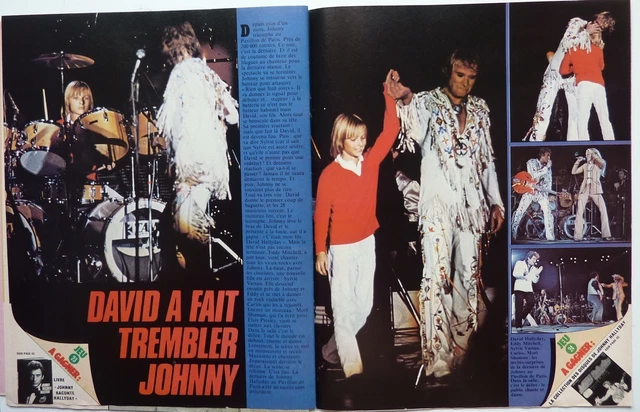 *DAVID ET JOHNNY HALLYDAY = COUPURE DE PRESSE 2 PAGES 1979 / CLIPPING ...