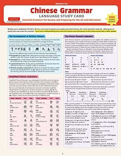 MADELINE CHU - Chinese Grammar Language Study Card Essential Grammar ...