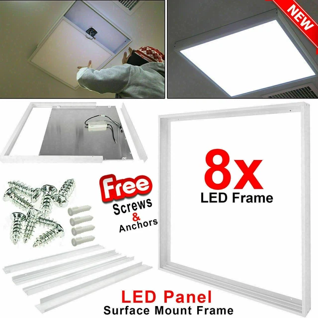 8X SURFACE MOUNT Frame Kit 600x600mm LED Panel Ceiling Aluminum White Finish UK £59.99 - PicClick UK