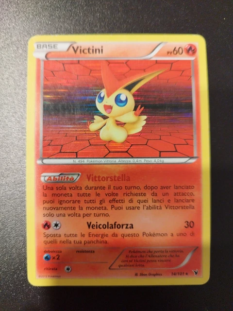 VICTINI 14/101 RARO holo Promo N Mint ita Pokémon vintage psa graad bgs ...