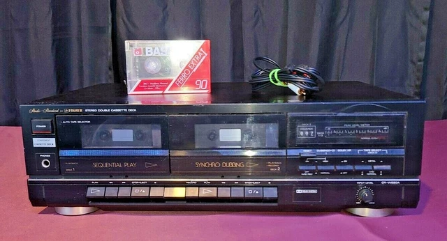 DOUBLE CASSETTE VINTAGE Fisher Studio Standard Cr-W680A Avec Ruban Et ...