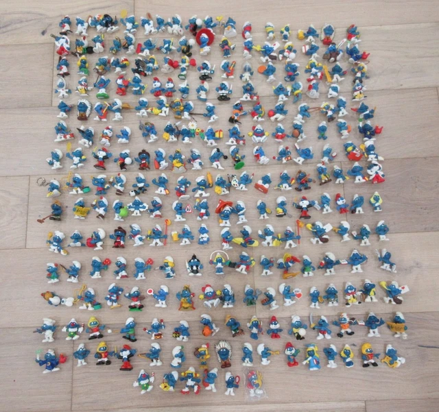 VINTAGE SMURF FIGURES Lot Schleich Peyo 1960s-70s-80s Rare 230 Huge ...