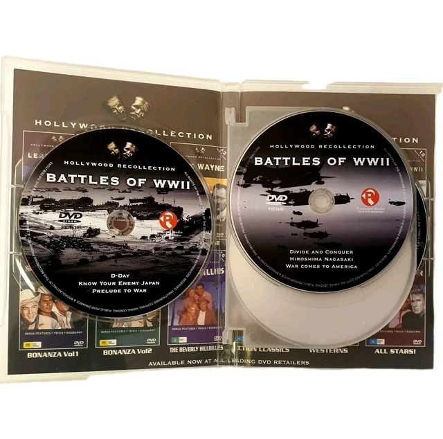 BATTLES OF WWII 2 Hollywood Recollection DVD 12 x War Documentaries ...