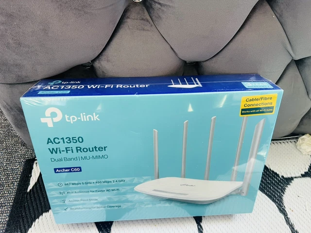 TP-LINK AC1350 ARCHER C60 Wireless Dual Band /MU-MIMO £49.99 - PicClick UK