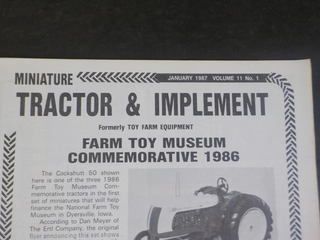 MINIATURE TRACTOR & Implement Vol 11 #1 January 1987 £5.22 - PicClick UK