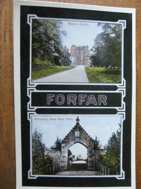 GLAMIS CASTLE AND Entrance Gate Reid Park, Forfar, Angus (RP) - posted ...