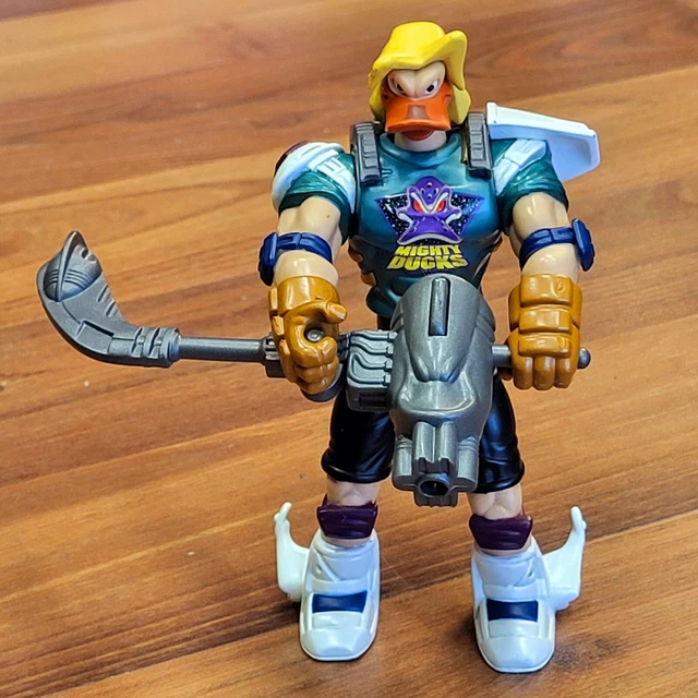 DISNEY MIGHTY DUCKS STICKFIRE NOSEDIVE W/Back Pack & Stick Mattel 1997 ...