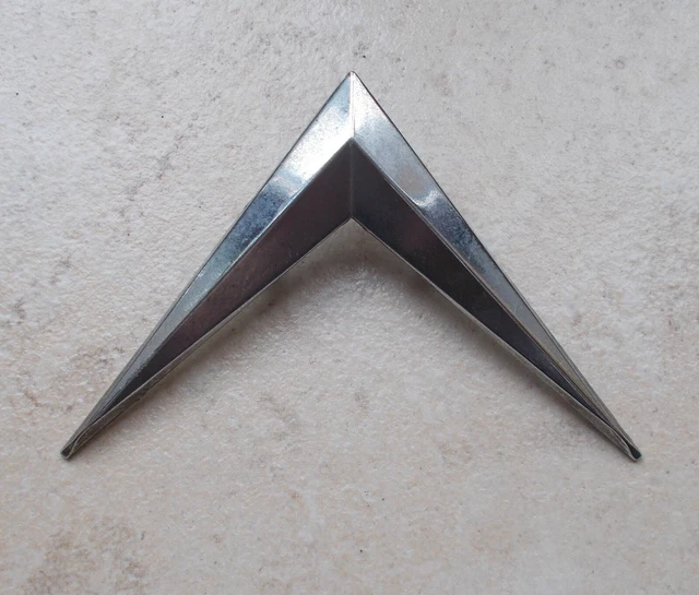 ANCIEN INSIGNE EMBLÈME CITROEN Chevron mascotte plaque badge voiture ...