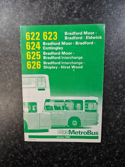 NATIONAL BUS COMPANY Metrobus Yorkshire Transport Timetable Leaflet ...