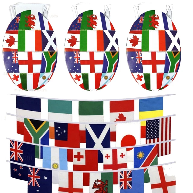NATIONAL FLAGS BUNTING Decor Banner For Football Sports Game ...