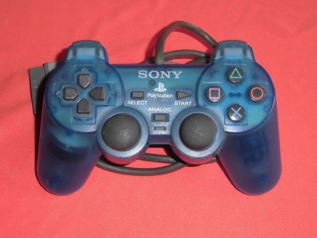 MANETTE OFFICIELLE DUAL Shock PS1 Skeleton Bleue [Playstation] PS One ...