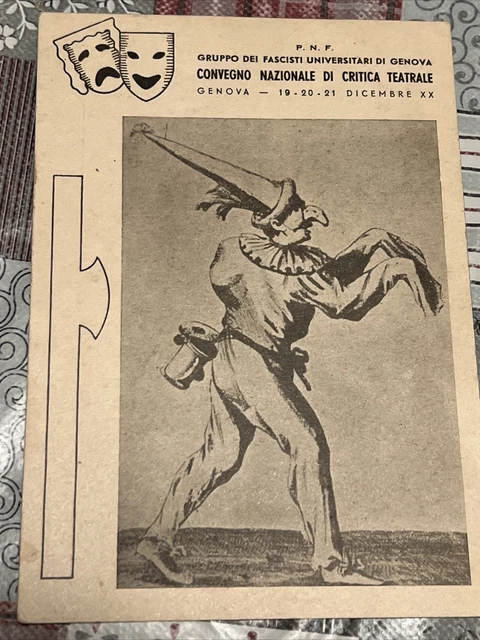 CARTOLINA PROPAGANDA FASCISMO fascista pnf guf genova EUR 120,00 ...