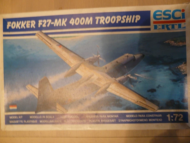 MAQUETTE AVION 1/72 ESCI Ref 9112 Fokker F-27-MK 400M Troopship EUR 39 ...