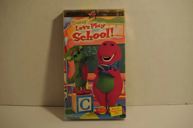 BARNEY LET'S PLAY School, Children Animated VHS tape £11.57 - PicClick UK