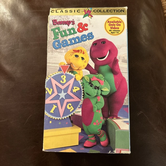 BARNEYS FUN GAMES VHS 1996 Classic Collection Barney Baby Bop BJ Kids ...