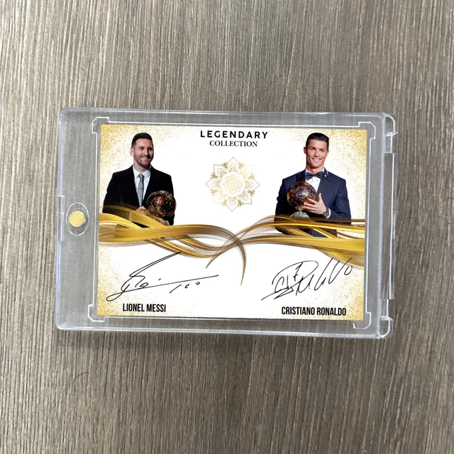 LIONEL MESSI X Cristiano Ronaldo Trading Card Fanart Dual Auto ...