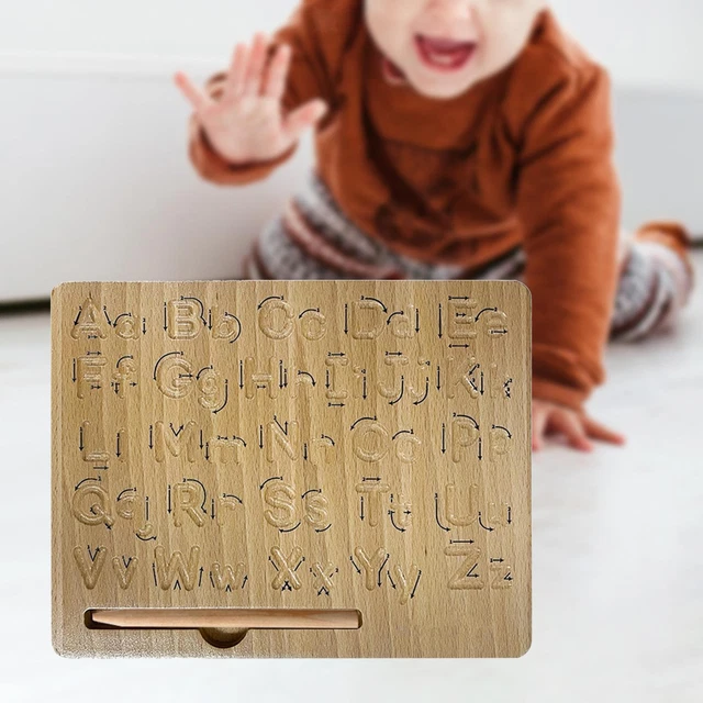 TABLEAU DE TRAÇAGE de l'alphabet Traçage Montessori pour la maternelle ...