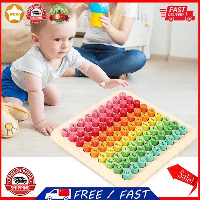 WOODEN TOYS 9X9 Multiplication Table Math Blocks Montessori Gifts £16. ...