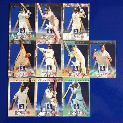 ANSETT AUSTRALIA TEST CRICKET SERIES CARDS AUS v W.I. 1996-1997 (1 set ...