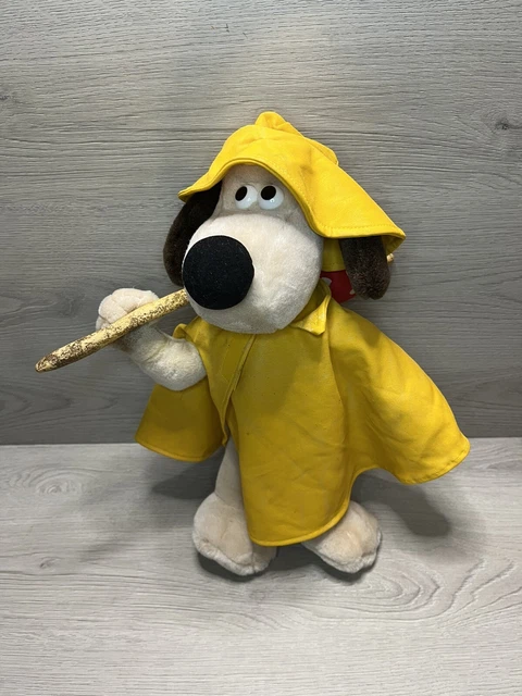 WALLACE AND GROMIT Plush 1989 Includes Rare Gromit in Yellow Rain Coat ...