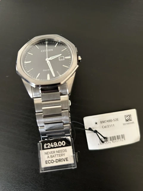 CITIZEN ECO-DRIVE MEN'S Stainless Steel Watch BM7490-52E Brand New No ...