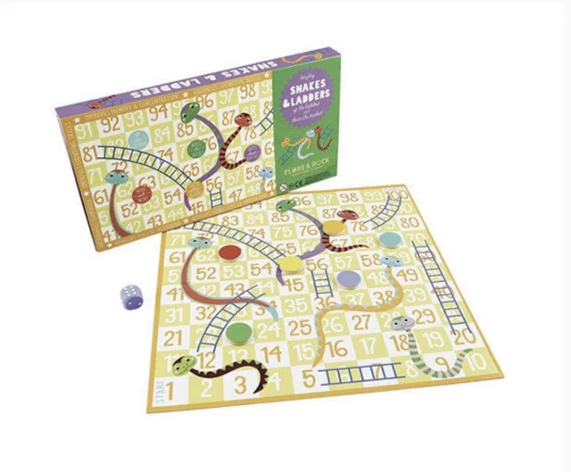FAMILY KIDS SNAKES and Ladders Board Game Traditional Children Games ...