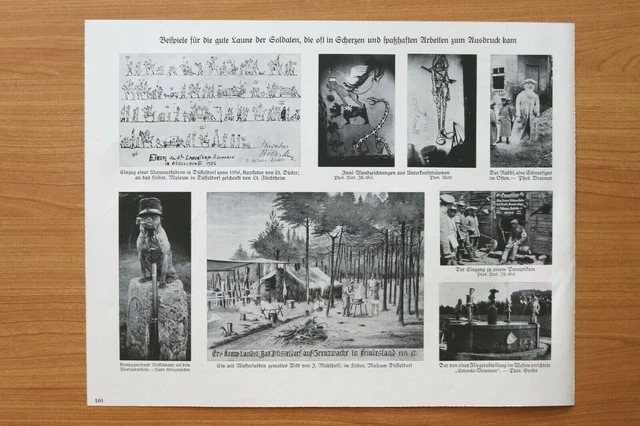 BAWKA) HUMEUR D soldats humour panoptique dessin mural 1914-1918 ...
