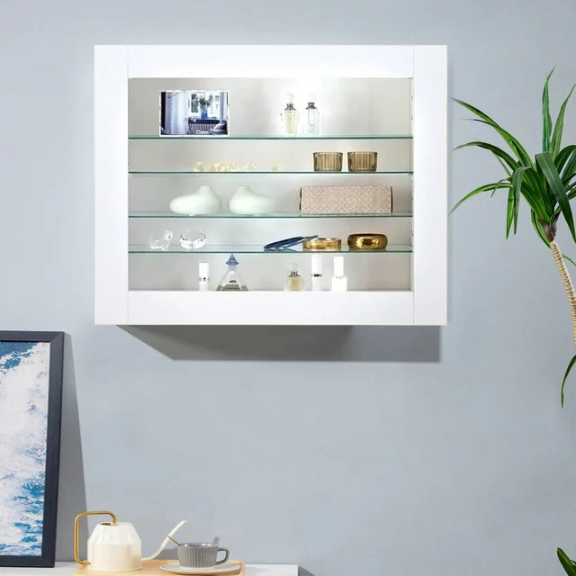 DISPLAY WALL INSERT Cabinet Glass Models Vitrine Collectors Storage Box ...