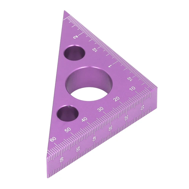 REGLA DE ÁNGULO de 45 grados escala imperial regla de ángulo recto de 3 ...