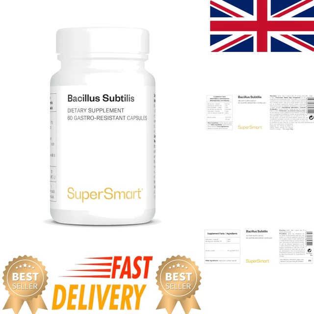 ORGANIC BACILLUS SUBTILIS Probiotic - 3 Billion CFU, 60 Capsules for ...
