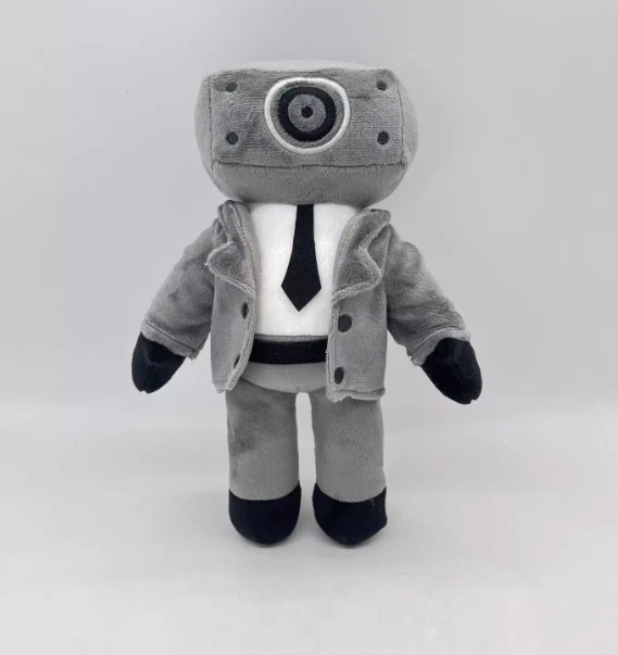 SKIBIDI TOILET MULTIVERSE Plush Doll - Gray Surveillance Character Doll ...