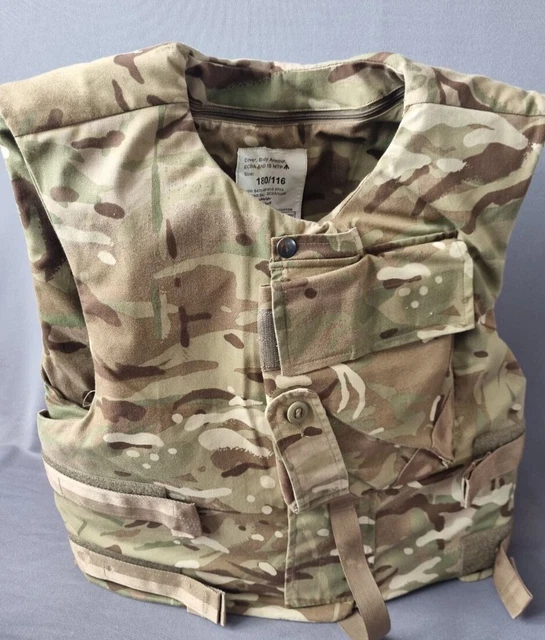 GENUINE BRITISH ARMY Body Armour Cover ECBA With Without Soft Filler £ ...
