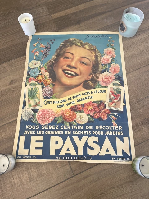 AFFICHE ANCIENNE PUBLICITAIRE le paysan EUR 30,50 - PicClick FR