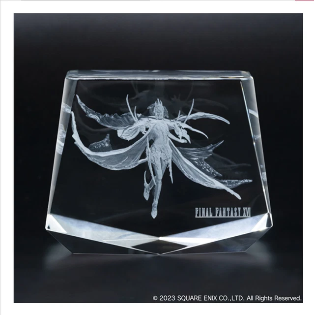 FINAL FANTASY XVI laser engraving crystal glass Summoned Beast Shiva ...