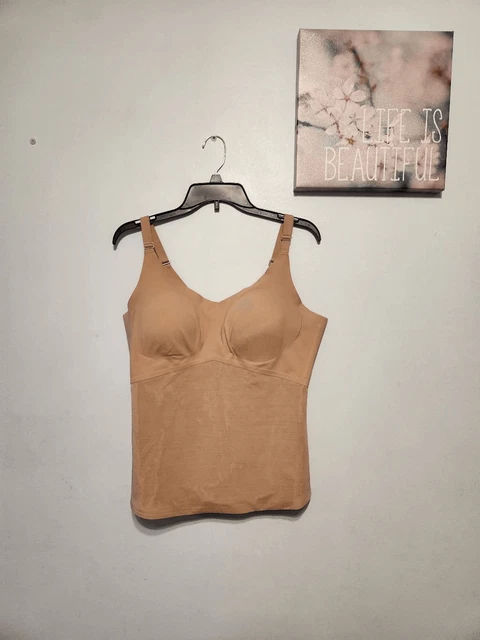 HONEYLOVE WOMENS LIFTWEAR Tank Sand Size 1x Wide Straps Wirefree ...