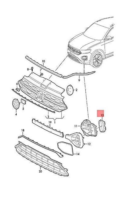OEM VW T-ROC Cabrio A11 AC7 AC8 Trim Right 2GA853212M9B9 £73.35 ...