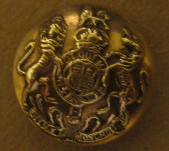 VINTAGE ARMY BRASS Button Kings Crown General Service Corps (ref 4645 ...