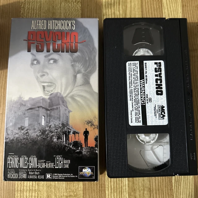 PSYCHO 1960 - VHS - Horror Classic 1987 Universal Videos VH208 $14.99 ...