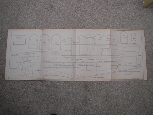 AEROMODELLER PLANS OF the 55 Special sport model of 44" wingspan £3.22 ...