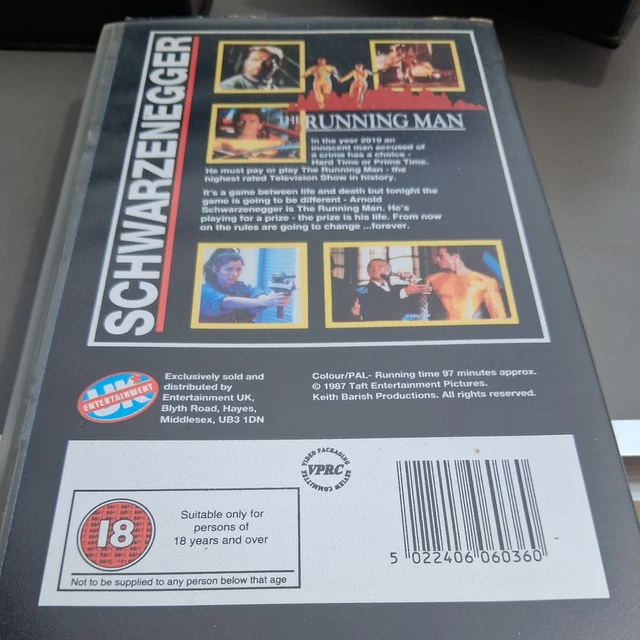 THE RUNNING MAN - Arnold Schwarzenegger PAL VHS Video Tape £1.17 ...
