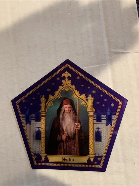HARRY POTTER UNIVERSAL Studios Chocolate Frog Merlin Hologram Card £24. ...