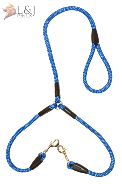 Nylon Double Lead Dog Leashes & Head Collars Double Dog Leash Coupler ...